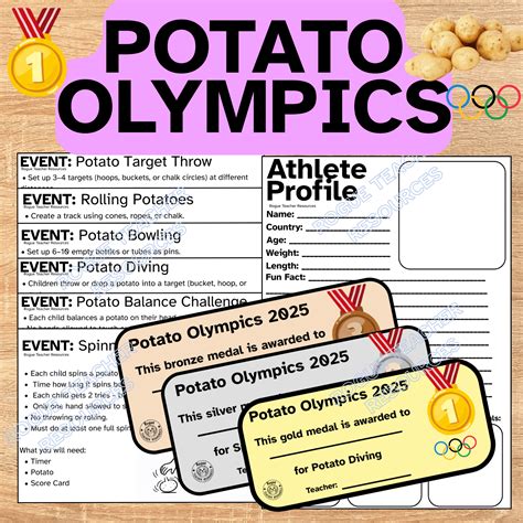 Mash 3rd 4th Class Potato Olympics End Of Year Fun Actvity