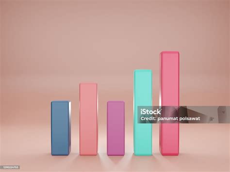 프레젠테이션 개선 마케팅 D 일러스트 렌더링의 3차원 막대 그래프 체조경기용 바에 대한 스톡 사진 및 기타 이미지 체조경기용
