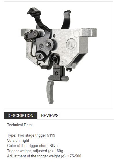 Anschutz 5119 Trigger Rimfire Central Firearm Forum