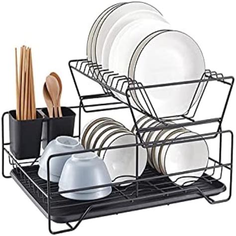Peacnng Dish Rack Dish Drying Stand Dish Drainer Plate Rack Dish Rake