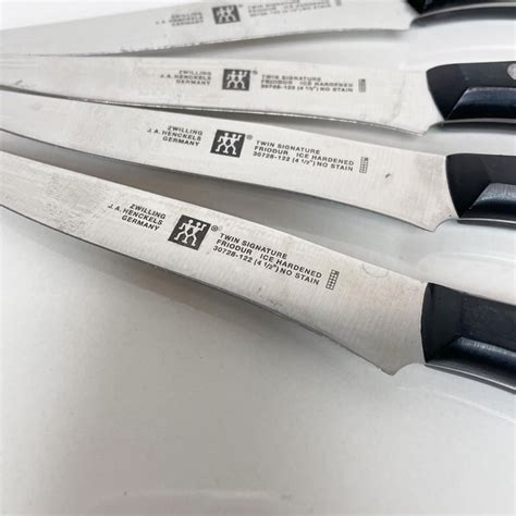 Zwilling Set Of Six Black Knives By J A Henckels Made In Germany