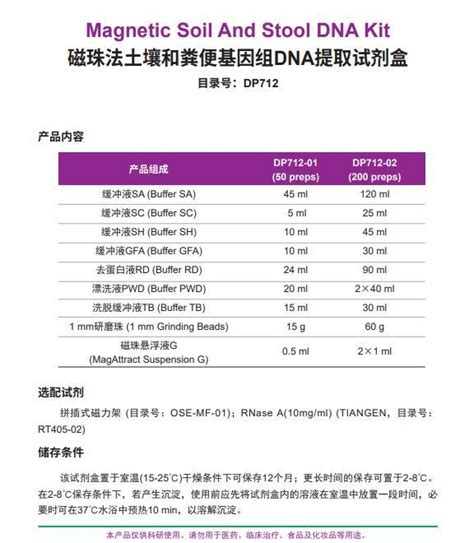 天根试剂盒 土壤和粪便基因组dna提取试剂盒使用说明书 知乎
