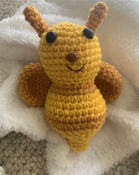 Crochet Pattern Yellow Bumble Bee Beginners Friendly Written Pdf