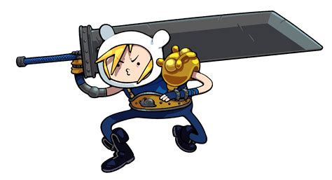 Cloud Strife And Finn The Human Final Fantasy And 2 More Drawn By