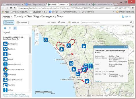 Internet Mapping Services For San Diego Wildfire 2007 By Department Of