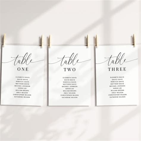 Table Assignment Etsy