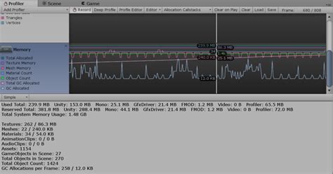 Unity Manual Memory Profiler
