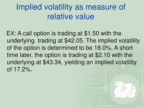 PPT Volatility Surface Implied Volatility Volatility Smile Term