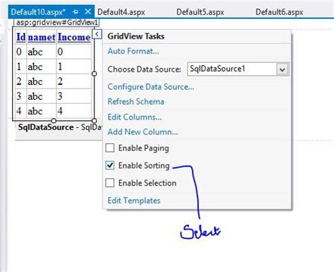 Use GridView Sorting Event In ASP NET C Computer Programming