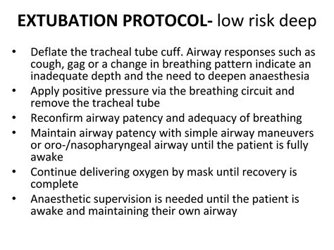 Extubation Protocol In The Or And Icu Pdf
