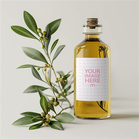 Olive Oil Bottle Label Mockup Generator Mediamodifier