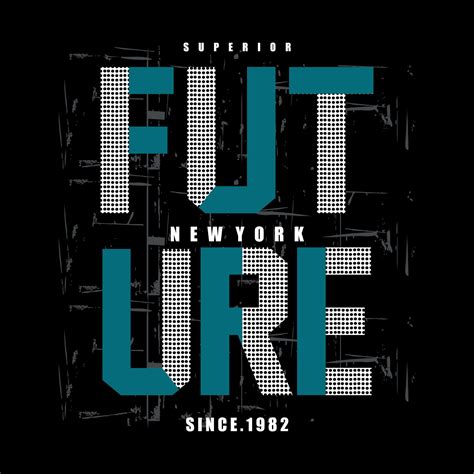 Future Typography Design T Shirt Print Vector Illustration 13752381