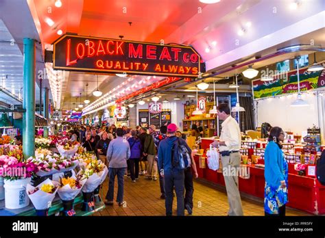 Vegtable Stand Inside Pike Place Market In Seattle Washington One Of