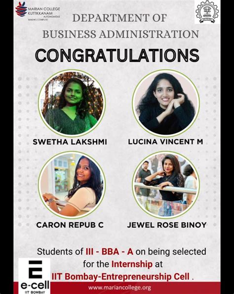 Internship Iitbombay Entrepreneurshipcell Campusambassador Swetha