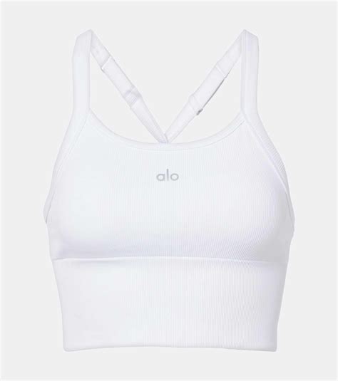 Alo Yoga Ribbed Knit Bra Top Alo Yoga