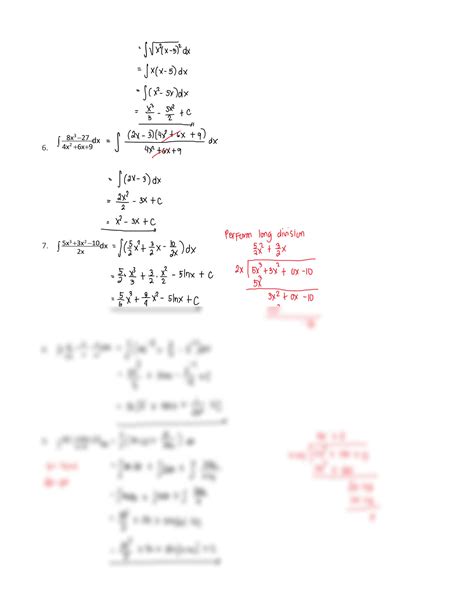 Solution Calculus 2 Basic Integration Worksheet 1 Studypool