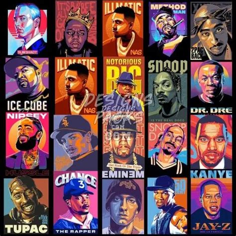 Hip Hop Legends Collage