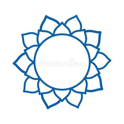 Blue Mandala Flower Design Stock Vector Illustration Of Decorative