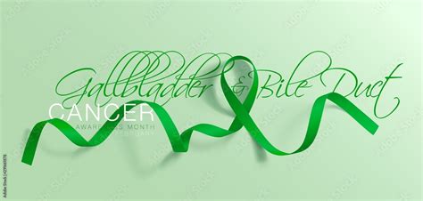 Gallbladder And Bile Duct Cancer Awareness Calligraphy Poster Design