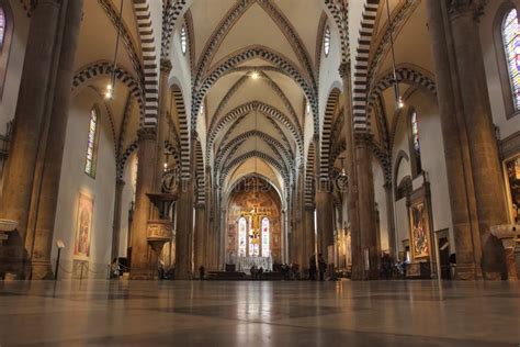 The Interior Of Santa Maria Novella Church Florence Editorial