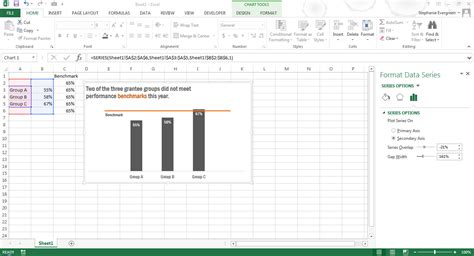 adding a benchmark line to a graph
