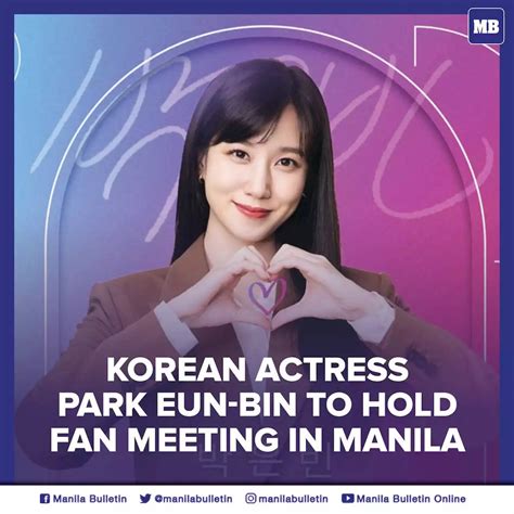 Korean Actress Park Eun Bin To Hold Fan Meeting In Manila Philippines