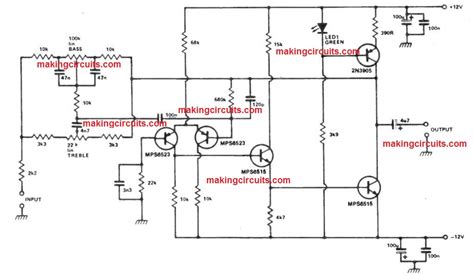 Bass Treble Tone Control Circuits 3 Designs Discussed Making Easy