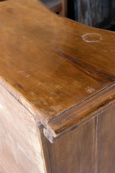 Walnut Wood Chest With Inlays And Three Drawers For Sale At 1stdibs