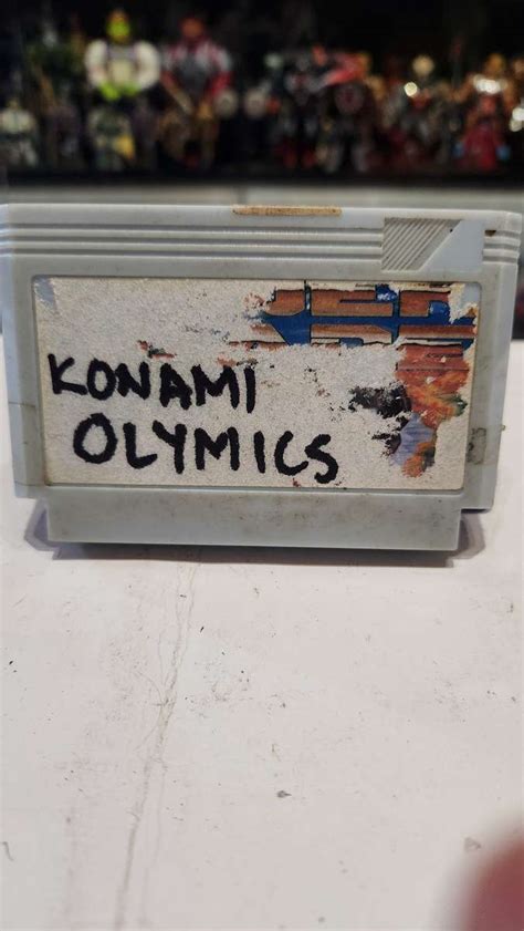 Other Toys Vintage Tv Game Cartridge Famicom Konami Olympics Was
