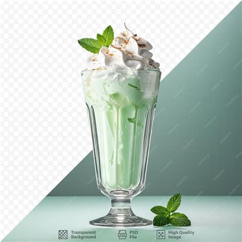 Premium Psd Refreshing Minty Milkshake