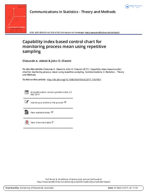 pdf capability index based control chart for monitoring process mean