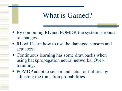 Ppt Integrating Pomdp And Rl For A Two Layer Simulated Robot Architecture Powerpoint
