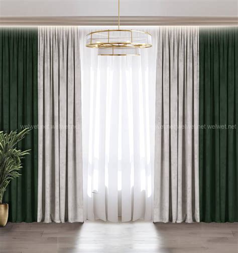 Комплект подвійних штор 1 х2 7м 4шт