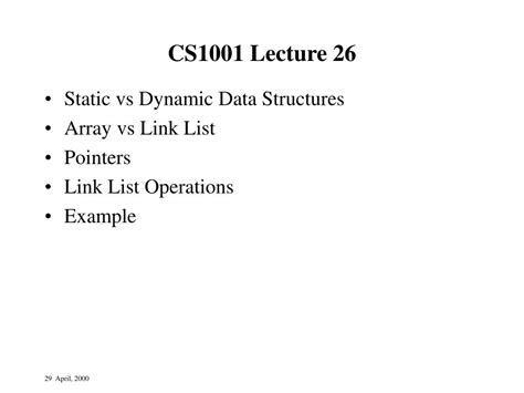 Ppt Cs1001 Lecture 26 Powerpoint Presentation Free Download Id262247