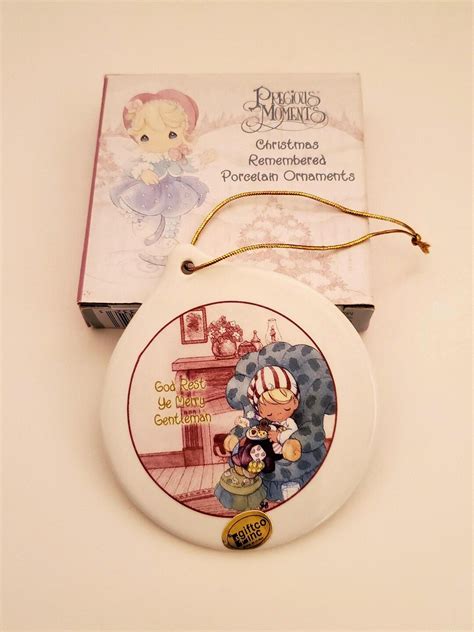 Precious Moments Porcelain Christmas Ornament 2001 New In Box Etsy