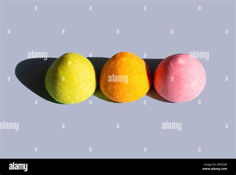 Colorful Jelly Candies On Pastel Blue Baground Color Minimalism