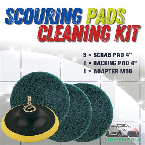 Jual Scraber Sikat Scrubber Pad 4 Inch 5 In 1 Kepala Sikat Gosok