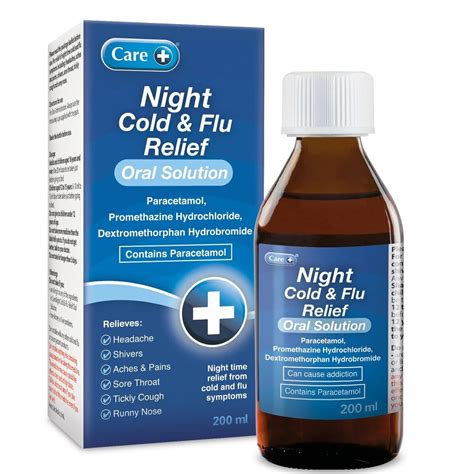 Care Night Cold And Flu Relief Oral Solution 200ml Cold And Flu
