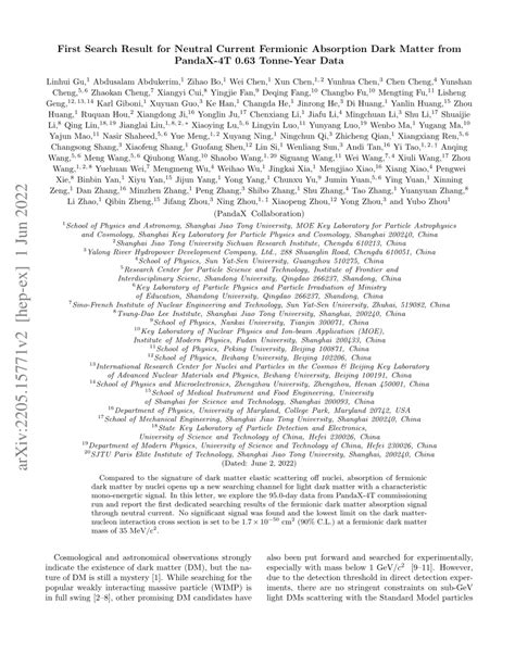 Pdf First Search Result For Neutral Current Fermionic Absorption Dark Matter From Pandax 4t 0