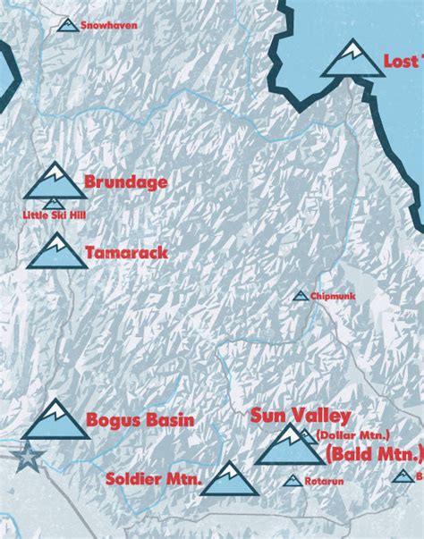 Idaho Ski Resorts Map 11x14 Print Best Maps Ever