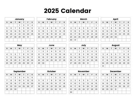 2025 Calendar Calendar Options