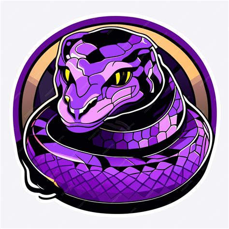 Premium Vector Amethystine Scrub Python Sticker Illustration