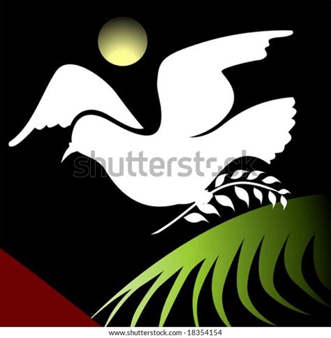 Dove Leaf Beak Stock Vector Royalty Free 18354154 Shutterstock