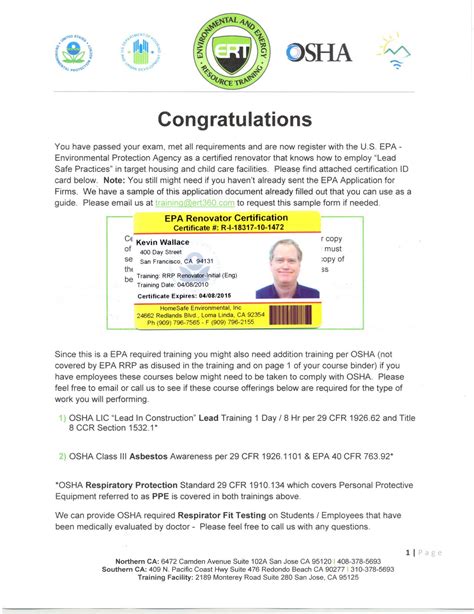 Freon Certification Card