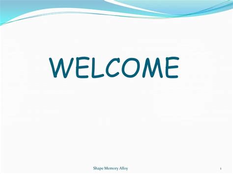 Shape Memory Alloys Pptx