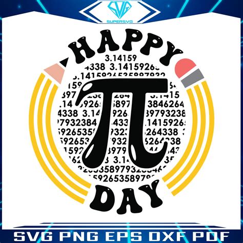 Happy Pi Day Mathematic Pi Symbol Svg