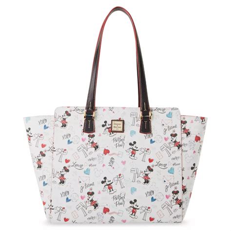 New Mickey And Minnie Mouse Sweethearts Tote Bag By Dooney And Bourke