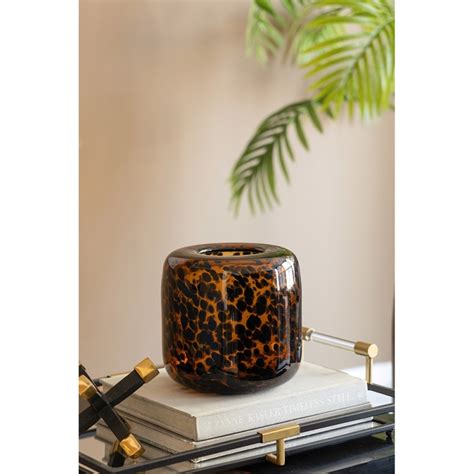 Leopard Glass Vase