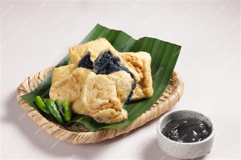Premium Photo Tahu Petis Is A Fried Tofu Filled With Petis Or Shrimp