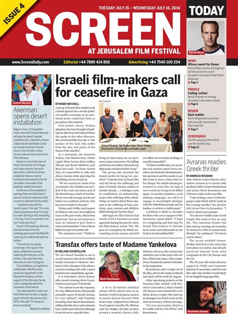 Screen Jerusalem Issue 4 By Media Business Insight Issuu